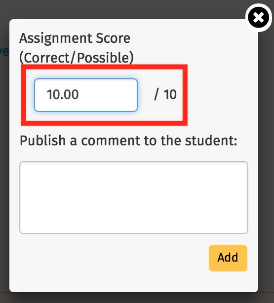Adjust Score for an Individual Assignment